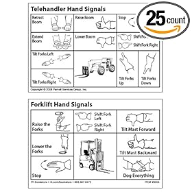 Amazon.com: Telehandler/Forklift Hand Signal Cards (set of 25 ...