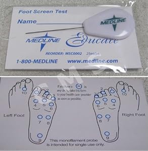 Amazon.com: MEDLINE Monofilament Diabetic Neuropathy Foot Test 5.07 10g ...
