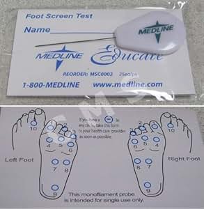 Amazon.com: MEDLINE Monofilament Diabetic Neuropathy Foot Test 5.07 10g ...