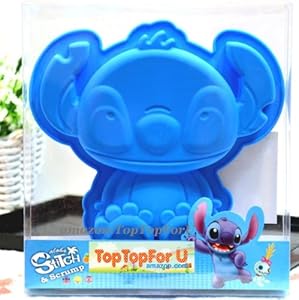 Amazon.com: Disney Stitch Blue Silicone Muffin Cake Chocolate Jelly Cup ...