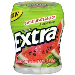Amazon.com : Extra Gum Watermelon Bottle, 60 Count : Chewing Gum ...