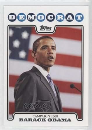 Amazon.com: Barack Obama (Baseball Card) 2008 Topps Campaign 2008 #C08 ...