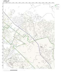 Amazon.com: ZIP Code Wall Map of Ladson, SC ZIP Code Map Laminated ...