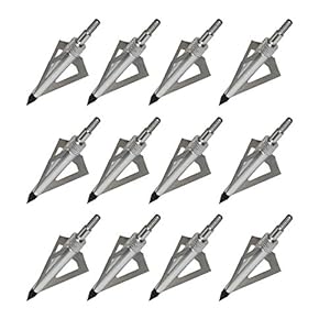 Amazon.com : Razor Sharp 3 Blade Broadheads Hunting Arrowheads Crossbow ...
