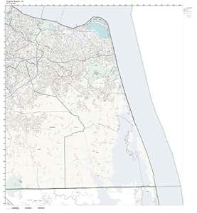 Amazon.com - ZIP Code Wall Map of Virginia Beach, VA ZIP Code Map Not ...