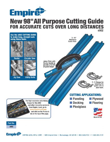 Empire Level E902 98 inch All Purpose Cutting Guide New | eBay