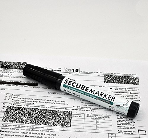 Artline 35305 Secure Redacting Marker, Special Black Ink that Obscures ...