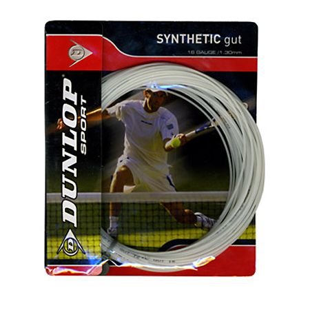 Dunlop Synthetic Gut 16g Tennis String (White) - 1 set