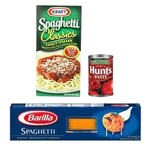 Amazon.com : Spaghetti Dinner Kit - Barilla Spaghetti Pasta (1lb ...