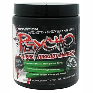 Amazon.com: Scivation Psycho Pre-Workout Mindset Apple Asylum -- 10.79 ...