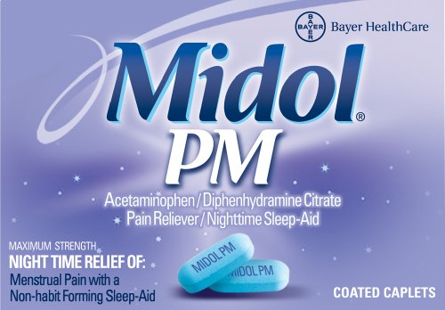Pain Relievers: Midol PM Maximum Strength Night Time Relief, 20-Count ...