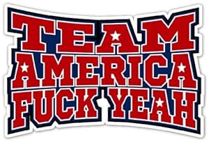 Amazon.com: (PACK OF 10 STICKERS) Cool Design Team America F Yeah US ...