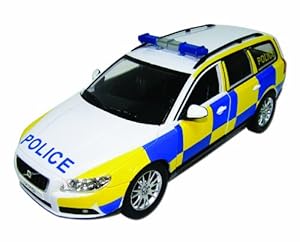 1:18 Scale Friction-Powered Volvo V70 British Police Plastic Model Car ...