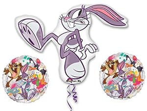 Amazon.com: Bugs Bunny Looney Tunes Balloon Bouquet - 3 Warner Brothers ...