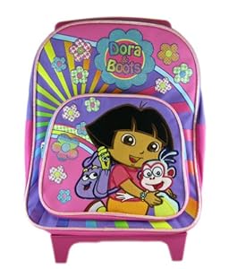 Amazon.com: Nick Jr. Dora the Explorer Rolling Backpack 12 Inch Kid ...