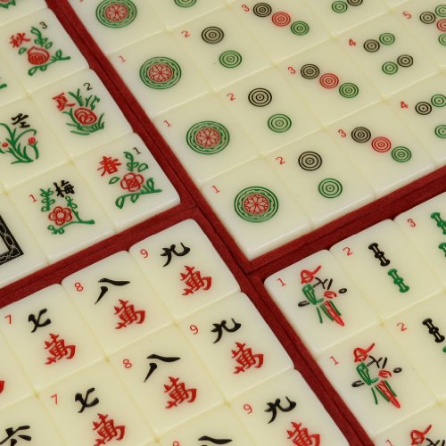 Standard Traditional Chinese Mahjong Game Set with Numbered Tiles and ...