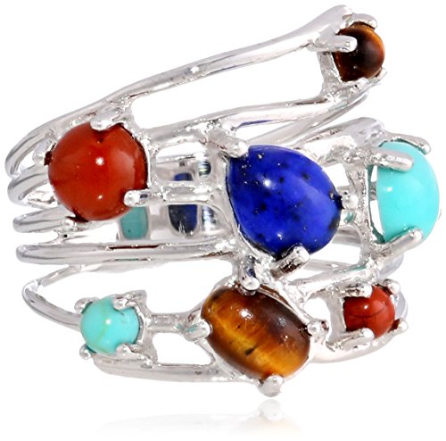 Sterling Silver Gemstone Multi-Stone Ring from Amazon Curated ...