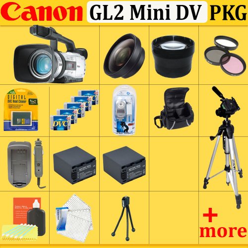 Canon Gl2 Mini Dv 3ccd Camcorder + Huge Accessories Package Including ...