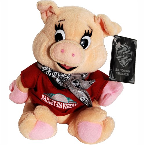 Harley Davidson Motorcycle Racer Pink Pig Bean Bag Plush Toys Games ...
