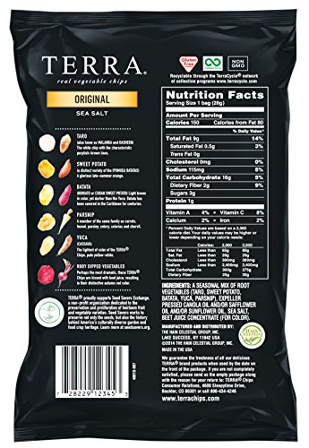 TERRA Vegetable Chips, Original with Sea Salt, 1 Ounce (Pack of 24 ...