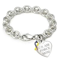 Buy ARMY MOM Charm Bead with Us Flag 925 Sterling Silver Fits Pandora ...