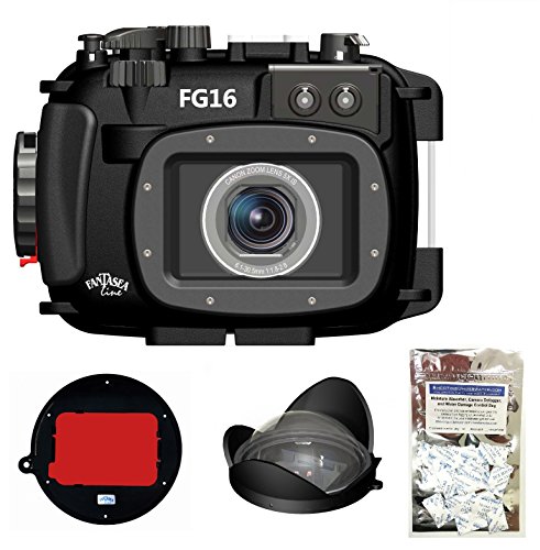 Canon G16 Underwater Housing Fantasea FG16 w/ Red Filter & Wide-Angle ...