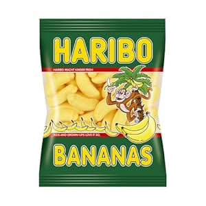 Amazon.com : 4x Haribo BANANAS each Bag 200g (German Import) : Gummy ...