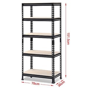 Topeakmart 5 Tier Storage Rack Heavy Duty Shelf Steel Shelving Unit ...