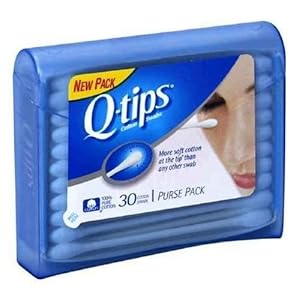 Amazon.com : Q-Tips Cotton Swabs Purse, Travel Size Pack 30 in a Pack ...