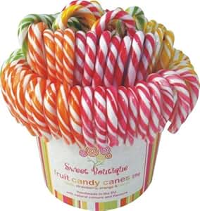 Sweet Boutique 4 Fruit Candy Canes All Natural 28 g (Pack of 24 ...