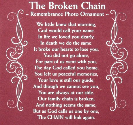 The Broken Chain Poem Print