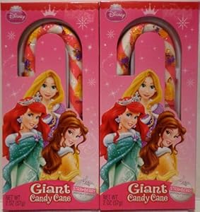 Amazon.com : Disney Princess Giant Candy Canes Pack of 2 : Gourmet ...