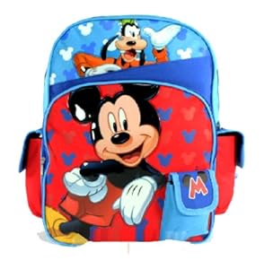 Mickey Mouse & Goofy Clubhouse Backpack | 16in Large School Bag: Amazon ...