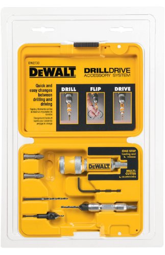 DEWALT 得伟 DW2730 8 Piece Quick Change Drill and Drive Set和DWPVTHLD 弯曲接头 ...