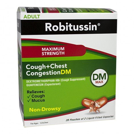 Robitussin Â® Cough & Chest Congestion DM To Go Packets Maximum ...