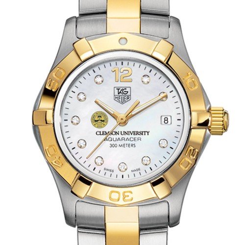 Clemson University TAG Heuer Watch – Women’s Two-Tone Aquaracer Watch ...