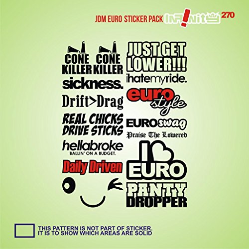 euro dtm racing sticker decal drift pack bimmer cone style - Import It All