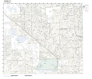 Amazon.com - ZIP Code Wall Map of Hialeah, FL ZIP Code Map Laminated ...