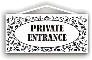 Amazon.com: Private Entrance - Sign for Indoor or Outdoor use by ...