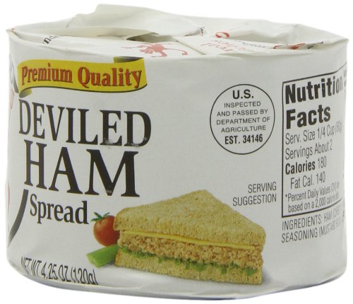 Underwood Deviled Ham Spread, 4.25 Ounce Cans (Pack of 24) Food ...