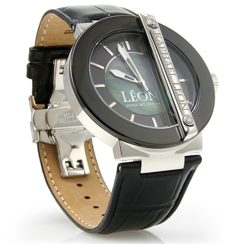 !!Read Raphael Leon Designer Watch - Mens Black ION PL. Case - Black ...