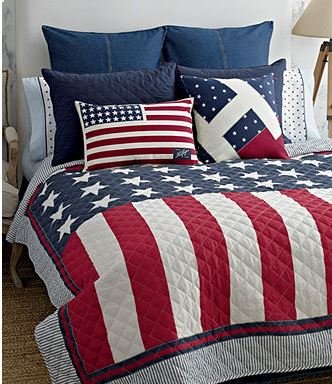 American Flag Red White Blue Comforter & Bedding Sets