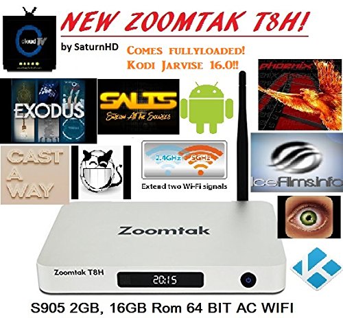 NEW 2016 Zoomtak T8H 2GB Android TV Box Amlogic s905 Quadcore 64 bit ...