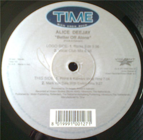 ALICE DEEJAY BETTER OFF ALONE CD Covers