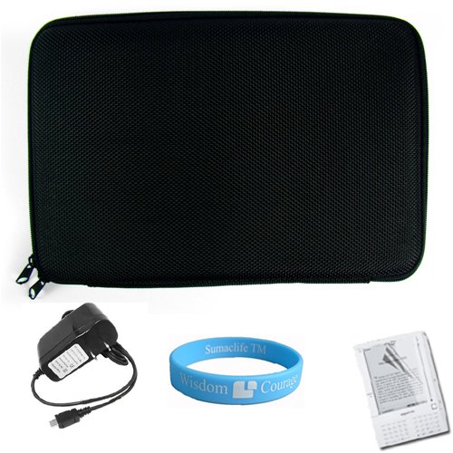 Black Hard Cube Nylon Carrying Case for Amazon Kindle 2 which INCLUDES ...