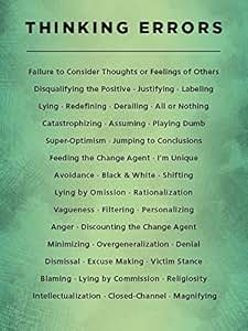 Amazon.com: Thinking Errors List Poster: Prints: Posters & Prints