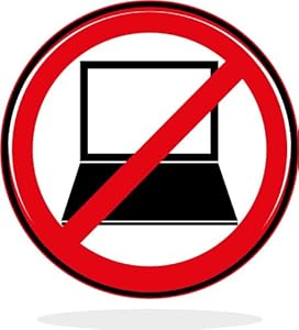 Amazon.com: No Laptop Sign Bumper Sticker Decal 5"x 5": Home & Kitchen