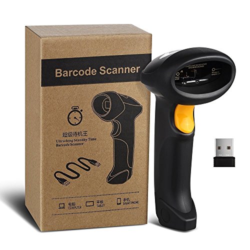 Barcode Reader Scanner,afanda 2.4ghz Handheld Wireless USB Automatic ...