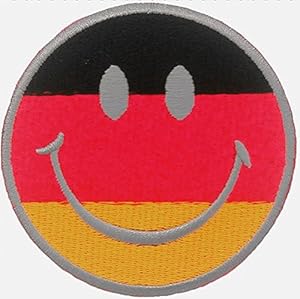Amazon.com: 1x Smiley Face German Germany Flag Iron on Patch: Arts ...