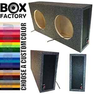 Amazon.com: Dual 8" inch shallow mount subwoofer box enclosure 2 slim ...